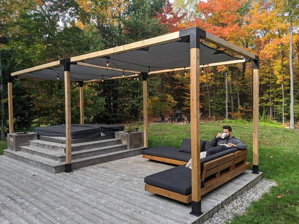 Pergola Steel Bridge Connector Bracket for 4x4 | Korto Structures