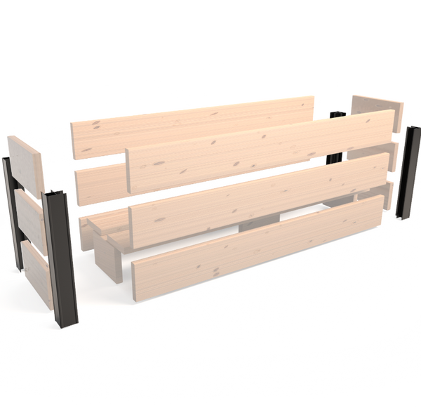Customizable Urban Elevated Planter Box Kit 17 inch | Korto Structures