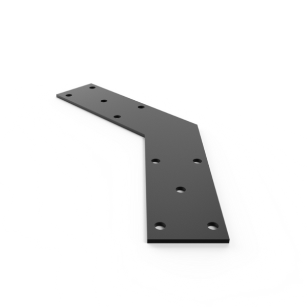 45 degrees Connector Plate - 3" x 9½" x 9½" - Thick 3/16" | Korto ...
