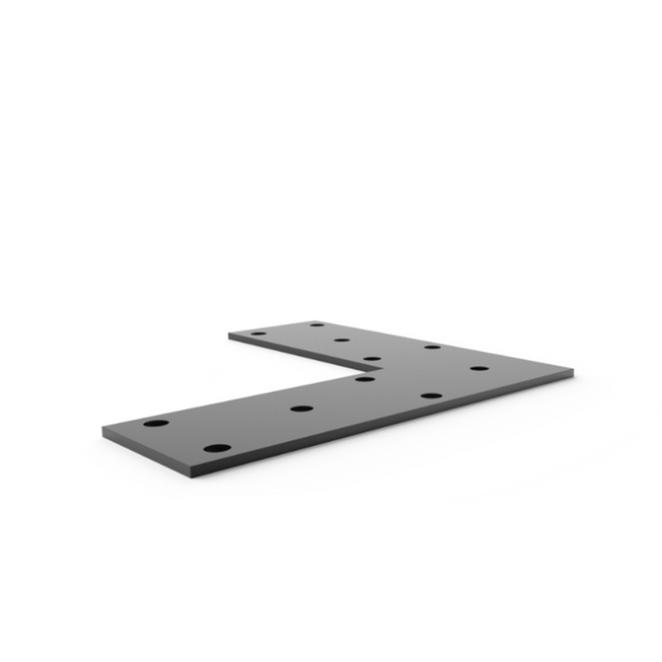L Connector Plate - 3" x 9½" x 9½" - Thick 3/16" | Korto Structures
