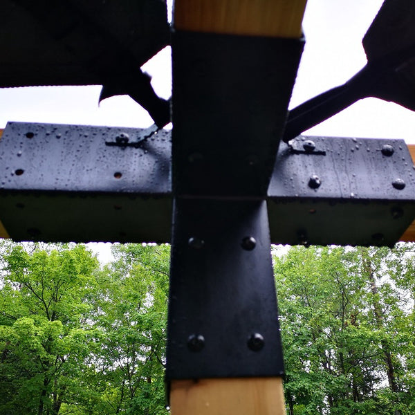 Pergola Steel Bridge Connector Bracket for 4x4 | Korto Structures