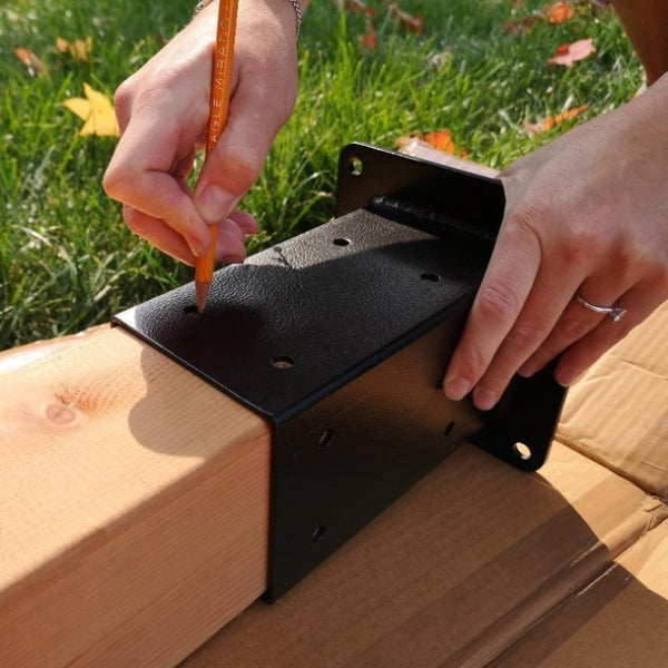 Steel Base Bracket 4x4 for Pergola | Korto Structures